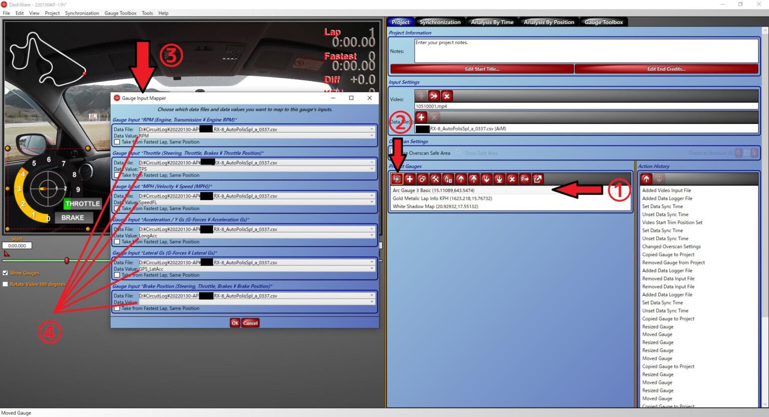 DashWareを使ってロガーデータを車載映像に合成する方法 | Jacking Uping