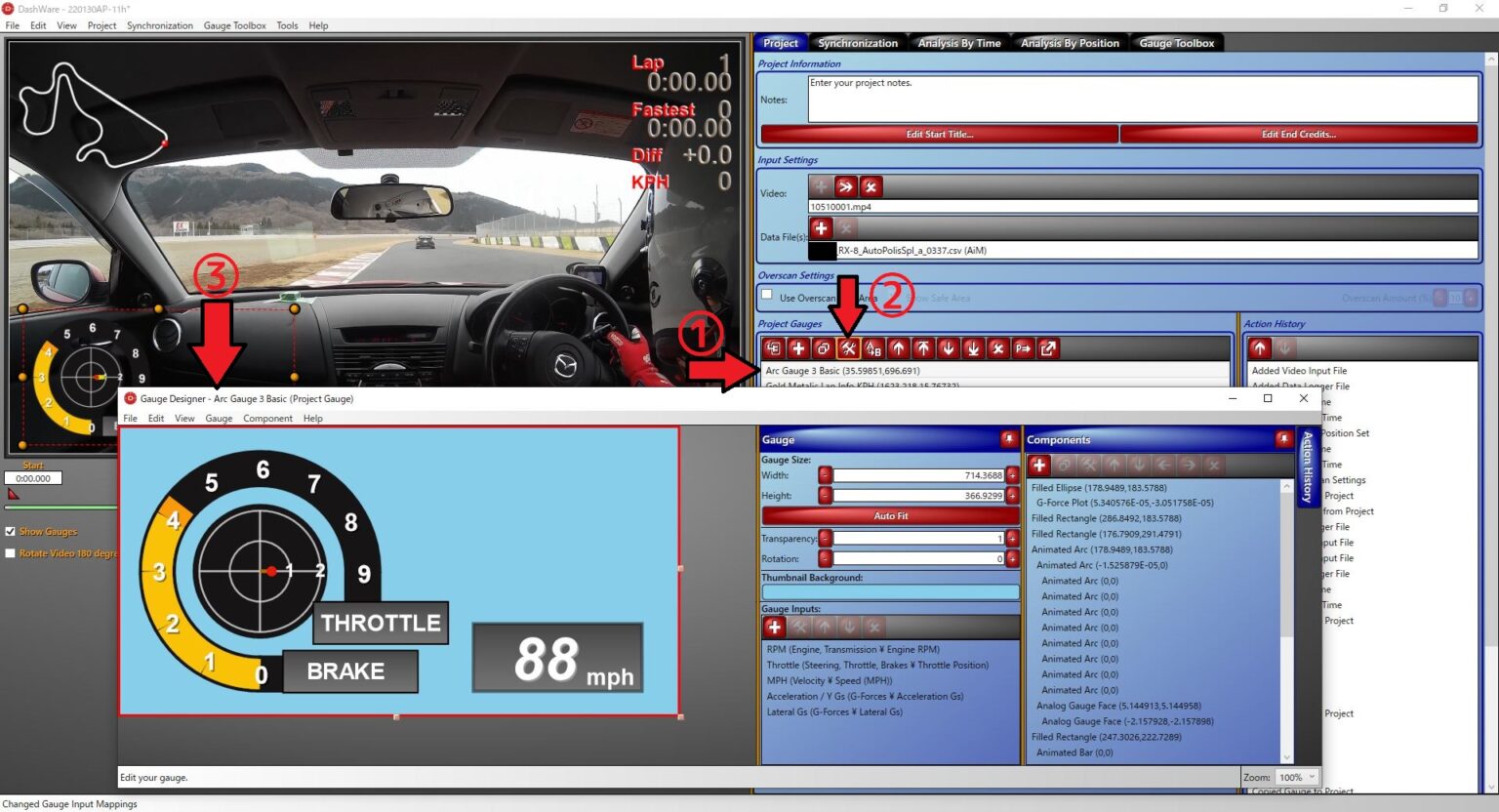 DashWareを使ってロガーデータを車載映像に合成する方法 | Jacking Uping